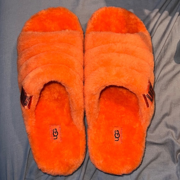 UGG | Shoes | Ugg Fluff You Hazard Orange Mens Slipper | Poshmark